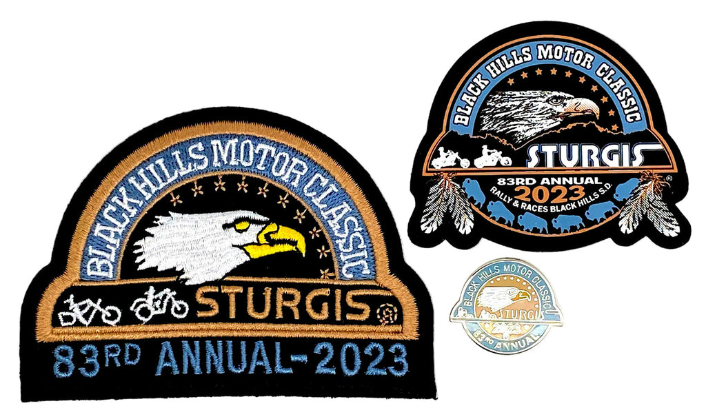 Sturgis Heritage Pin, Patch & Sticker Set - 2023 – Sturgis Tees
